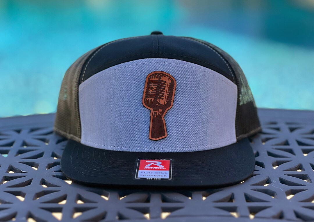 Retro Mic Leather Patch Hat - Etsy
