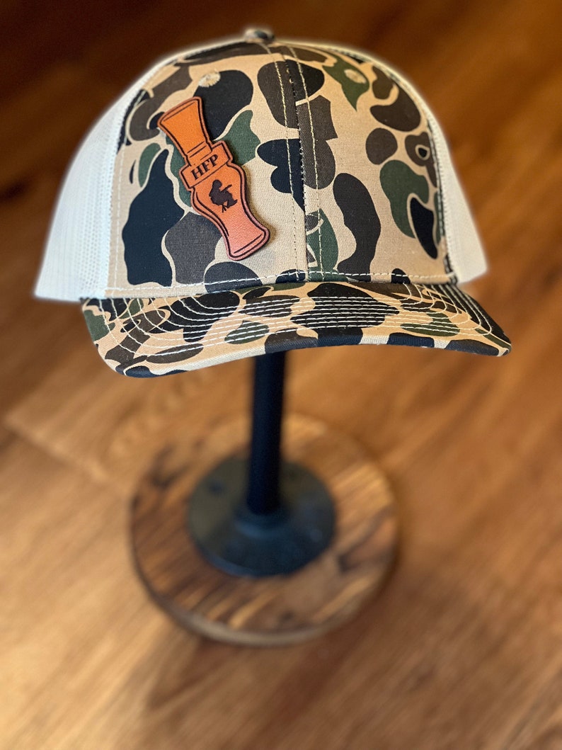 Hunt Fish Panic HFP Duck Call Leather Patch Hat Version 2 - Etsy