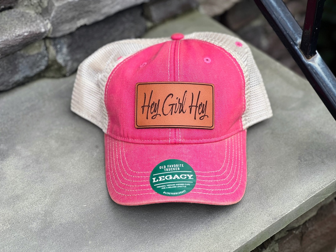 Hey Girl Leather Patch Hat - Etsy