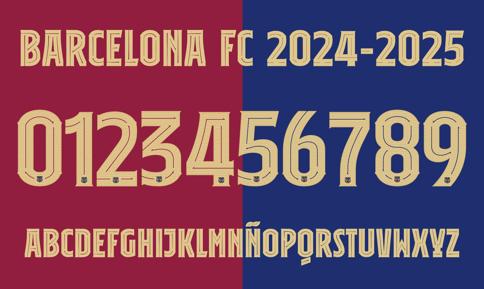Barca Font Image Early Design Details Of The Barcelona 2026/27 Home