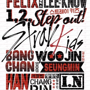 Stray Kids Font Collage SVG Cut File for Cricut and Silhouette, Kpop ...