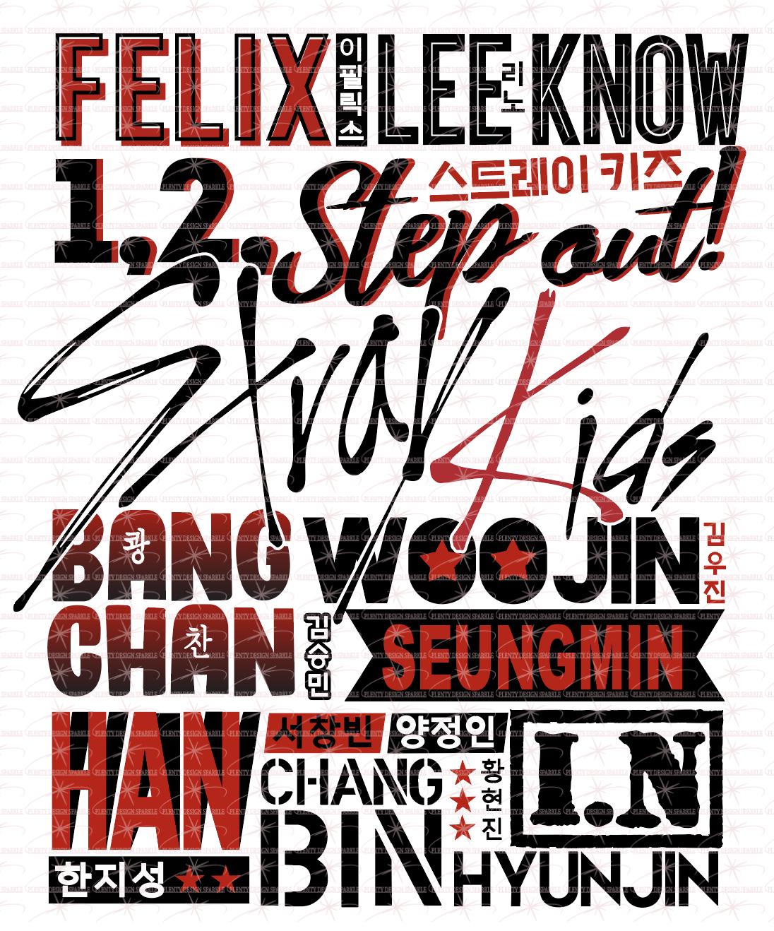 Stray Kids Font Collage SVG Cut File for Cricut and Silhouette, Kpop ...