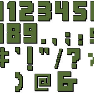 Minecraft Alphabet SVG Bundle | 4 Letter Sets + Numbers, Symbols ...