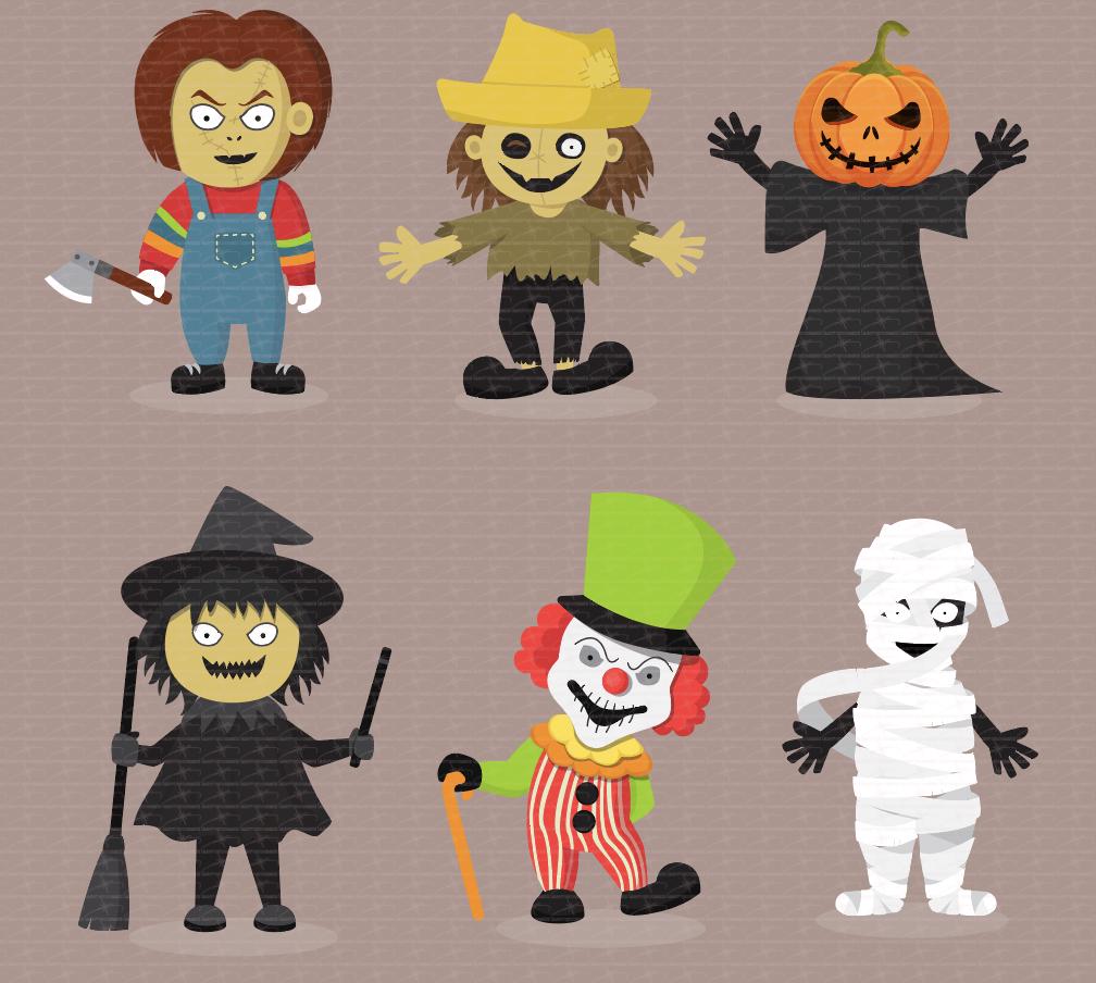 Horror Movie Characters Bundle, Cricut Svg Cut Files, Halloween Clipart ...