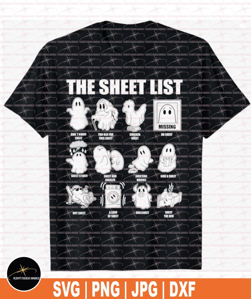 The Sheet List - Spooky & Stylish Ghost Design Svg/png/jpeg/dxf – Haunt ...