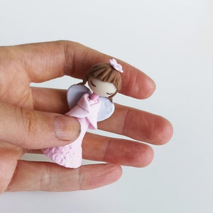 3 Tiny Angels / Handmade Clay Art Figurine / Gift Ornament - Etsy