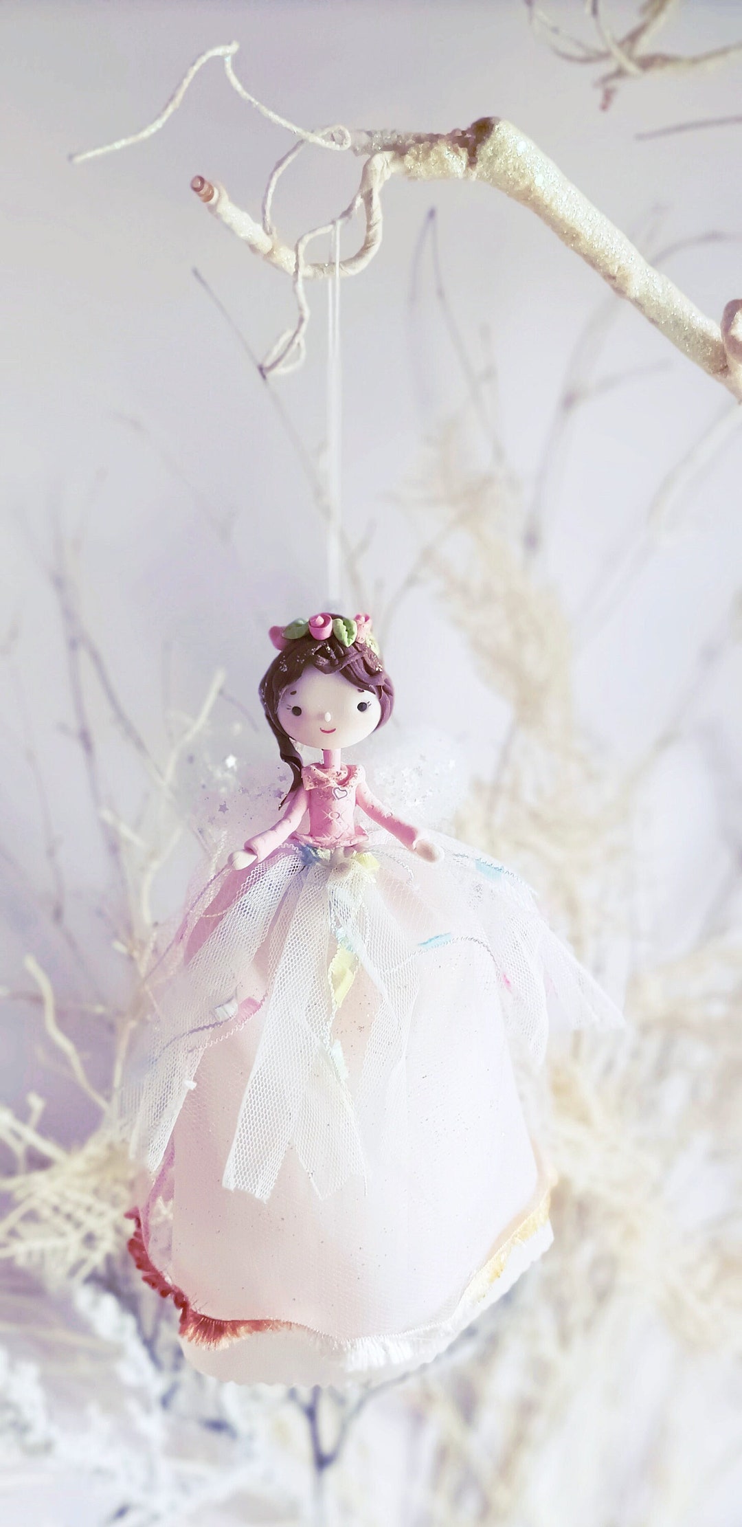 Spring Fairy Art Doll With Rose Wreath / Spring Fairy Art Doll - Etsy
