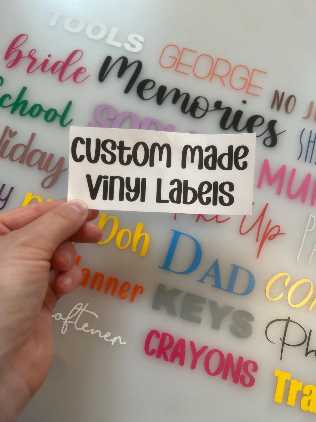 Custom Vinyl Name Decals: Personalised Labels - Etsy UK