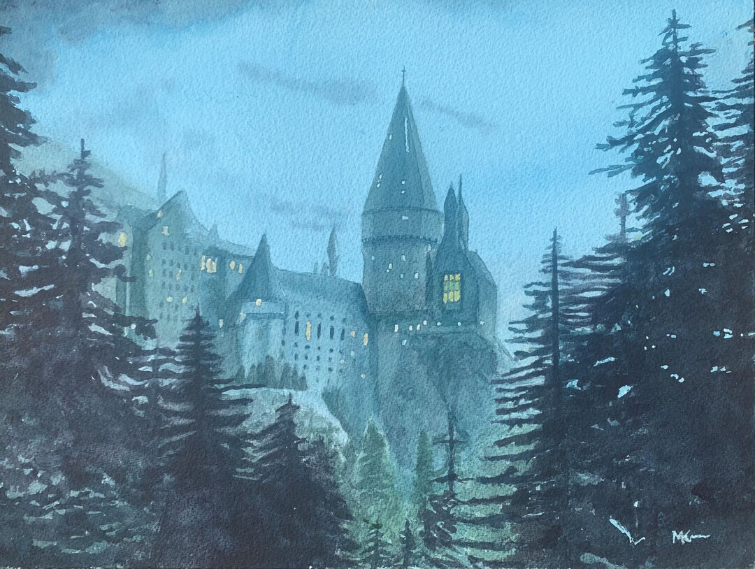 Wizard Castle Art, Digital Download, Wizard Castle Watercolor - Etsy