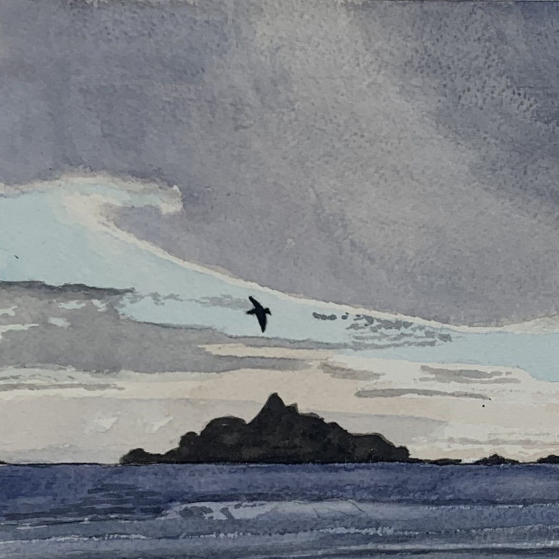 Seabirds on Beach Print-sea Birds Watercolor-ocean Wall Art-crescent ...