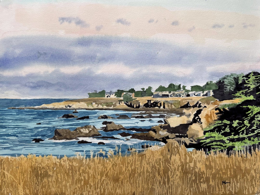 Sea Ranch Print-sea Ranch Watercolor-coastal Wall Art-california Wall ...