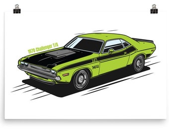 1970 Dodge Challenger Poster - Etsy