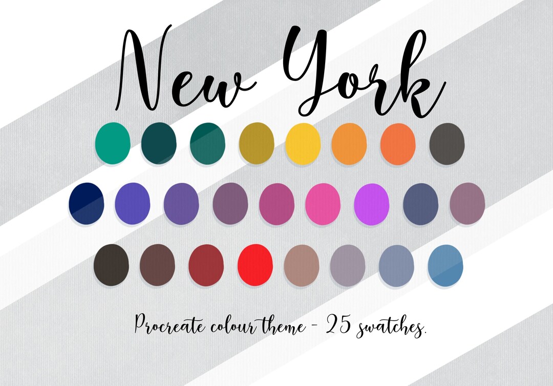 New York Colour Palette/procreate Palette - Etsy