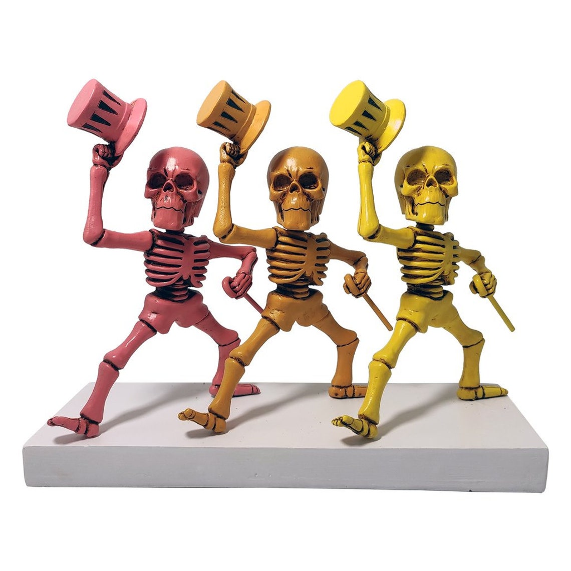 Grateful Dead Dancing Skeletons Bobblehead Set Pink Orange | Etsy