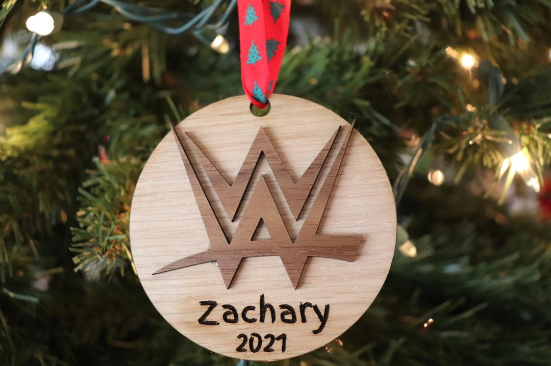 Customizable WWE Wooden Christmas Tree Ornament (cody Rhodes, Roman ...