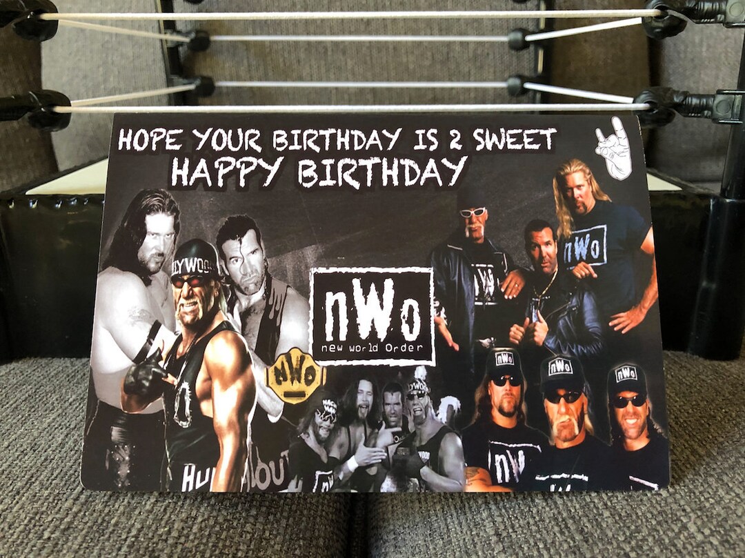NWO Birthday Card ( Hulk Hogan, Birthday Gift, Greeting Card, Kevin ...