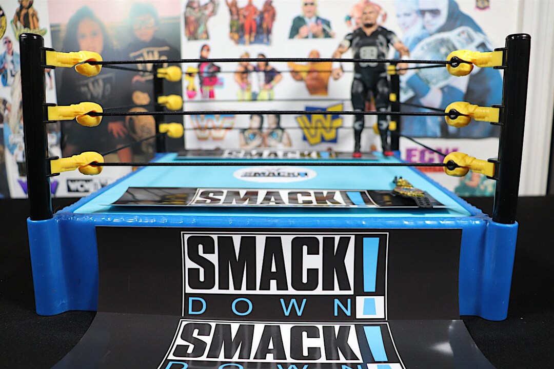 WWF Smackdown Ring Stickers [4 Sides] [for WWE Toy Rings] [hulk Hogan ...