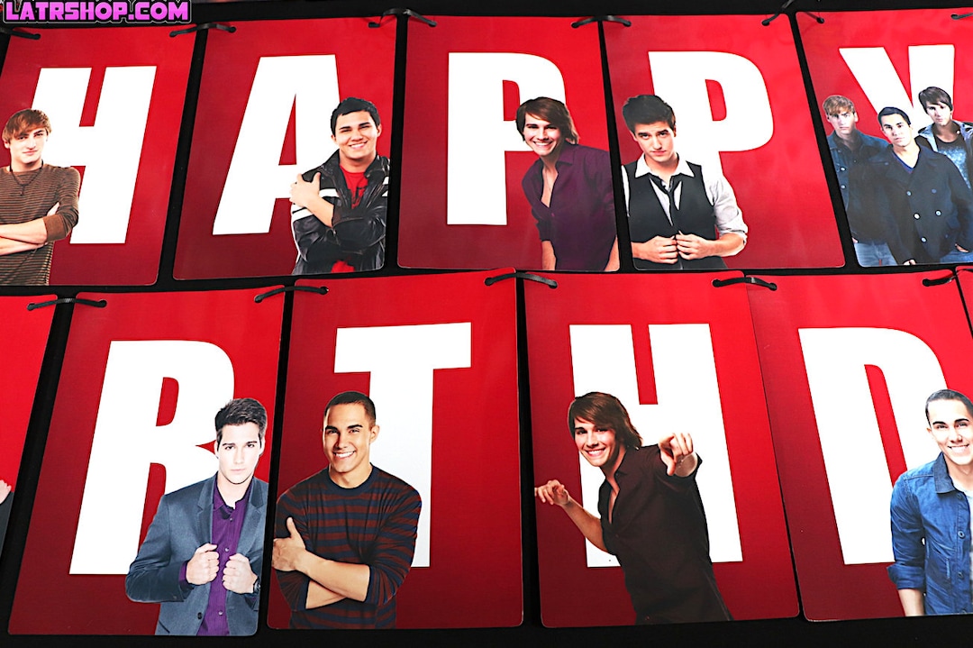 Big Time Rush Happy Birthday Banner [BTR, Birthday Decorations ...