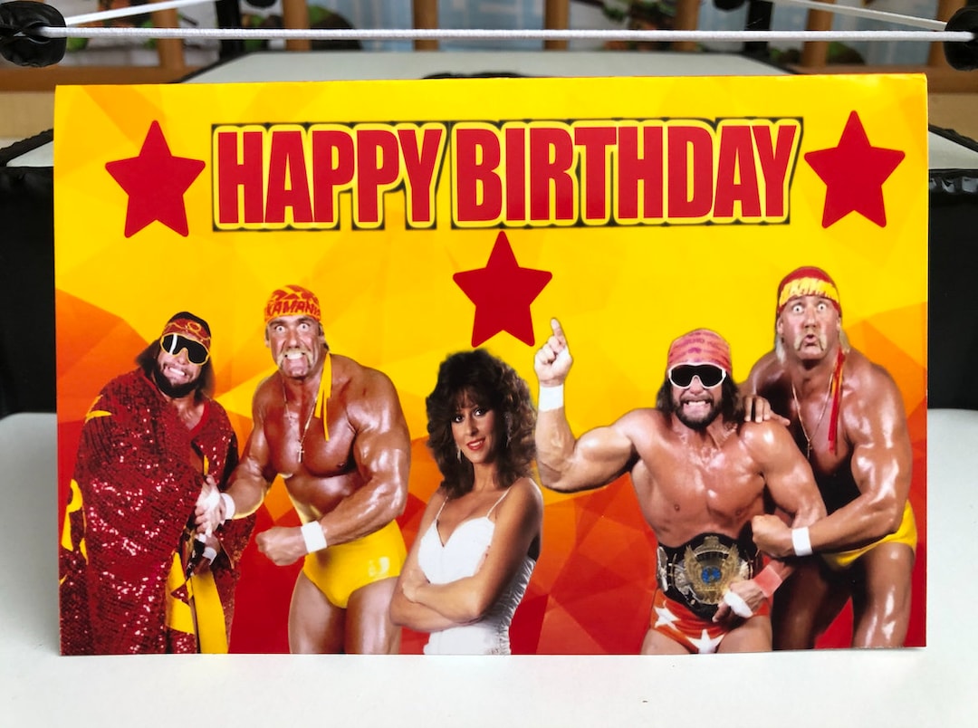 Hogan & Savage Happy Birthday Card 2 (hulk Hogan, Birthday Gift ...