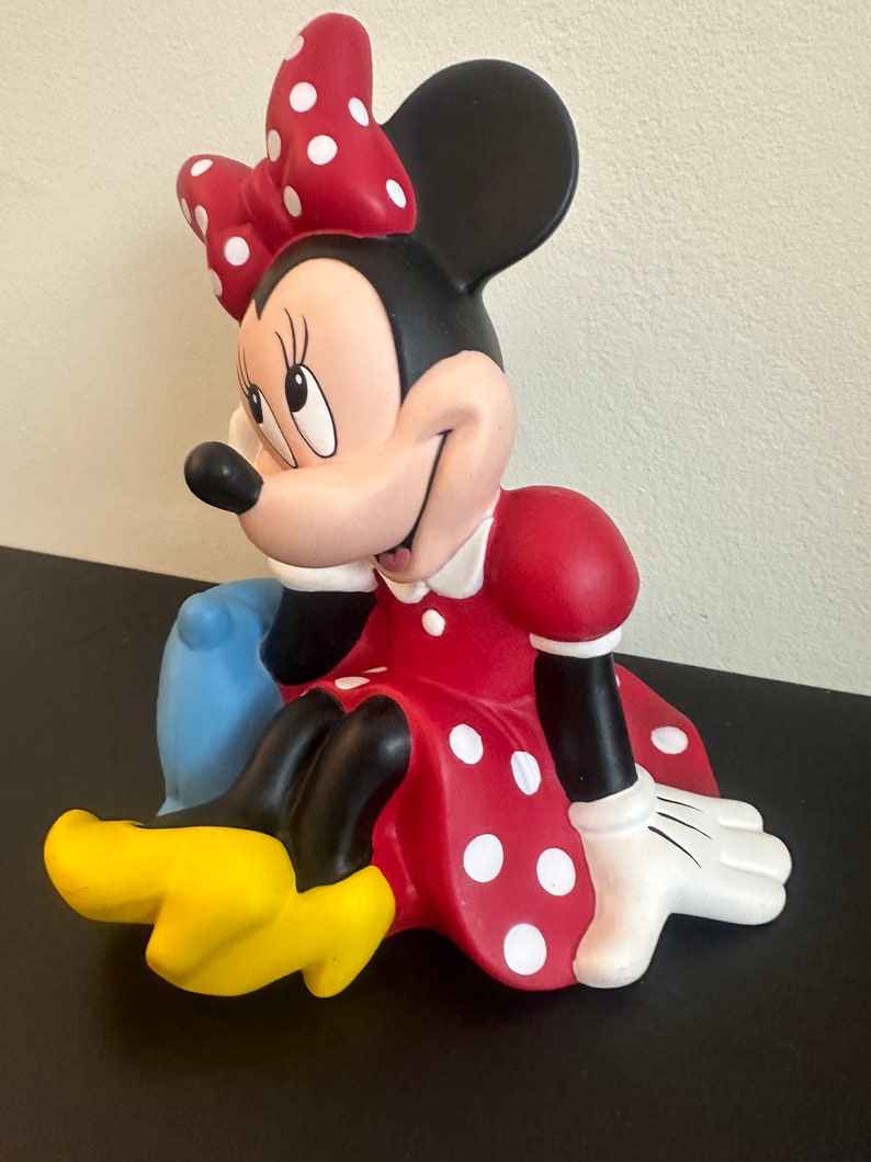 Vintage Walt Disney Minnie Mouse Piggy Bank Collectible Plastic Money ...