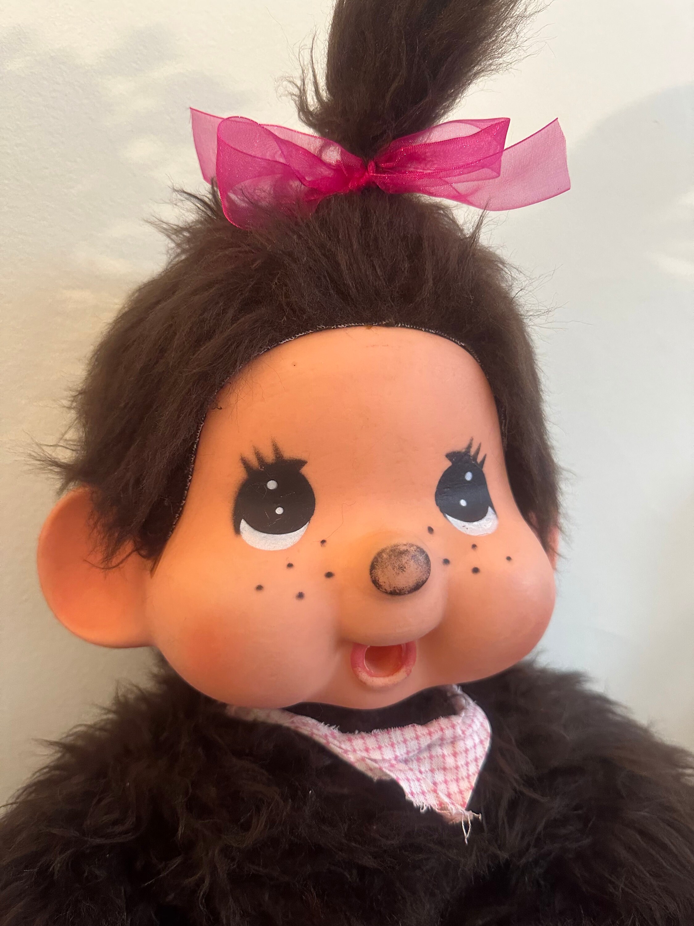 Charming Rare Monchichi Baby Doll With Dark Eyes and Thumb-sucking ...