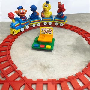 Vintage 1993 Sesame Street Train Set With Elmo, Big Bird, Ernie, Cookie ...