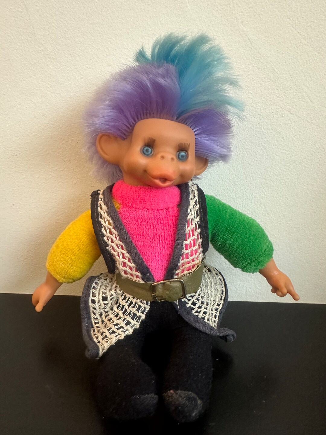 Rare Punk Troll Doll With Mohawk Hairstyle - Vintage 90s Toy With ...