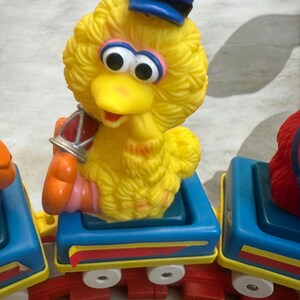 Vintage 1993 Sesame Street Train Set With Elmo, Big Bird, Ernie, Cookie ...