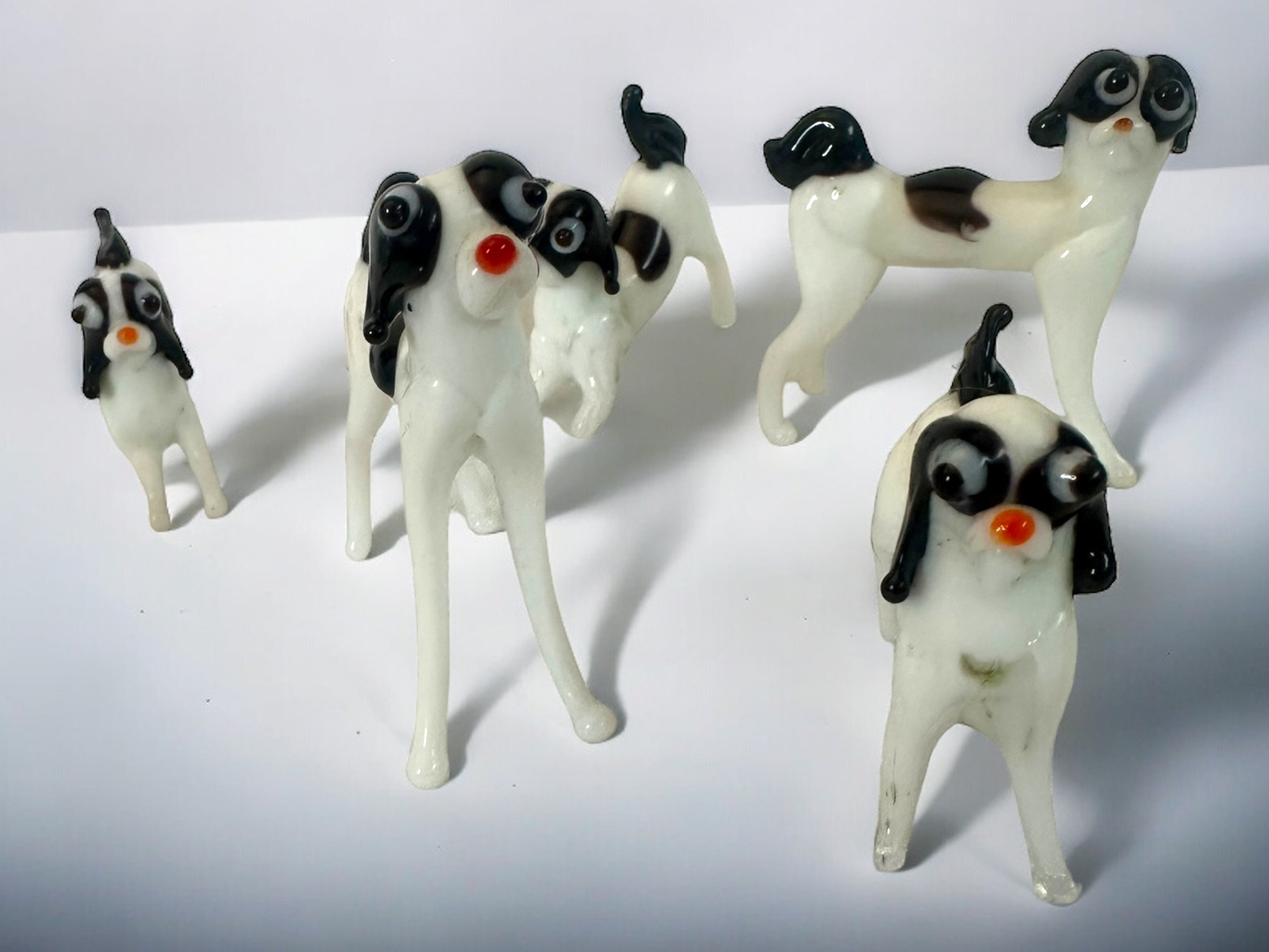 Vintage Glass Dog Figurine Set Handcrafted Decor for Dog Lovers - Etsy