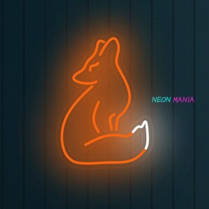 Fox Neon Sign Fox Light up Sign Animal Led Light Animal - Etsy
