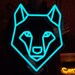 Wolf Neon Sign, Wolf Head Lights, Wild Animal Led Sign, Geometric Wolf ...