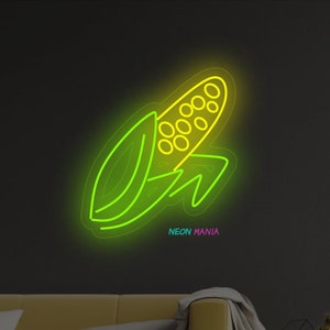Corn Neon Sign, Vegetables Neon Light, Plant Corn Led Light, Custom ...