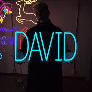 David Name Neon Sign, David Led Neon Sign, Custom Name Neon Sign, Kids ...
