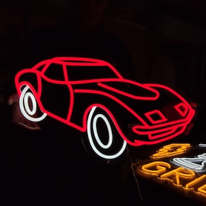 Car Neon Sign, Retro Car Led Light Sign, Custom Vintage Neon Light up ...