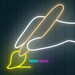 Paint Brush Neon Sign, Paint Brush in Hand Led Light, Art Supplies ...