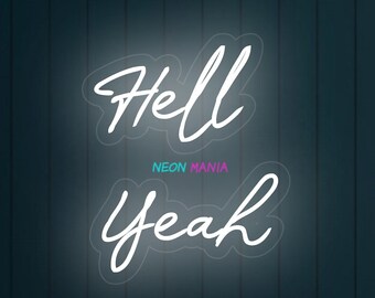 Hell Yeah Neon Sign - Etsy