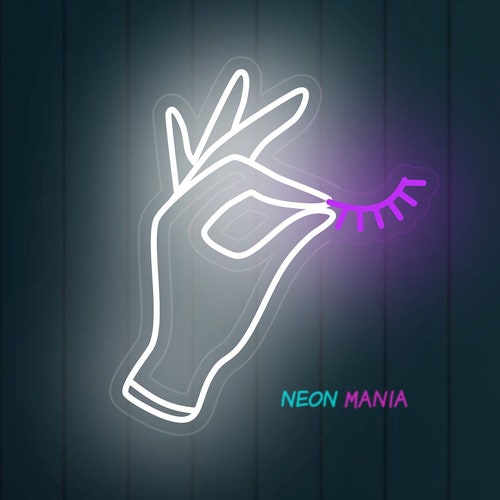Lashes Neon Signlashes Led Signlashes Light Signlashes Wall - Etsy