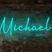 Michael Name Neon Sign Michael Led Neon Sign Custom Name | Etsy