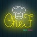Shef Led Neon Sign Chef's Hat Neon Lights Cook Neon | Etsy