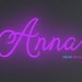 Anna Name Neon Sign Anna Led Neon Sign Custom Name Neon | Etsy