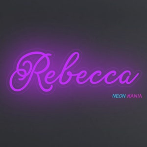 Rebecca Neon Sign Rebecca Led Neon Sign Custom Name Neon - Etsy