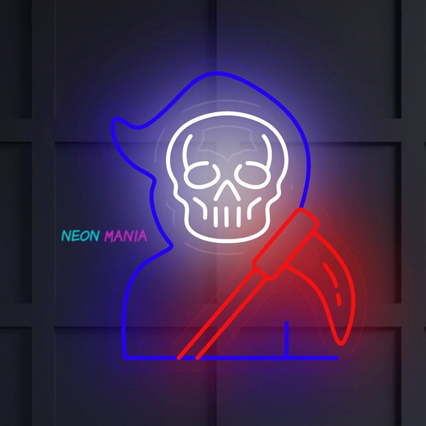 Grim Reaper Neon Sign - Etsy