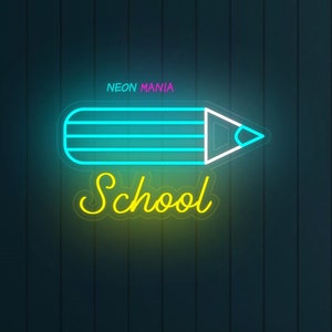 School Neon Sign: Light up Your Classroom. Custom Teacher Led Gift - Etsy