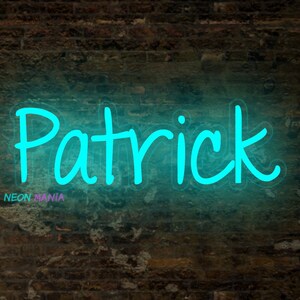 Patrick Name Neon Sign, Patrick Led Neon Sign, Custom Name Neon Sign ...