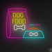 Dog Food Neon Sign. Dog Food in a Plate Led Neon. Pet Shop Led Decor ...