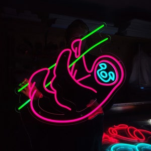 Sloth Neon Sign, Elusive Neon Light, Elusive Sloth Neon Light, Custom ...