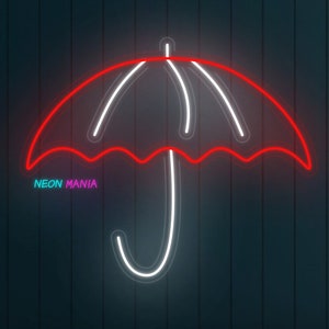 Umbrella Led Light Sign, Umbrella Decor Neon Light, Rain Protection ...