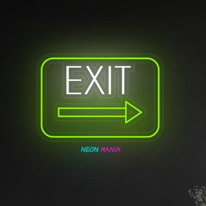 Exit Neon Sign: Light up Your Shopping Center, Shop. Emergency Exit Led ...