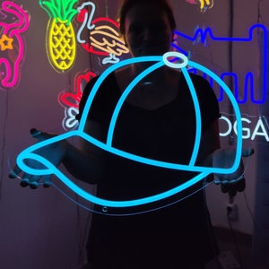 Cap Neon Sign, Snapback Led Neon Sign, Custom Accessory Led Light, Neon ...