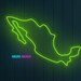 Mexico Map Neon Sign, United Mexican States Led Neon, Custom Country of ...